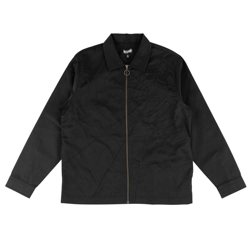 Welcome Nexus Twill Zip Up Embroidered Work Shirt - Black – Focus Boardshop